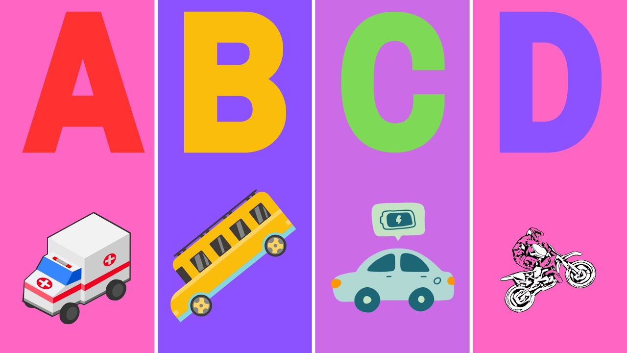 ABC Vehicles for Children - Learn Alphabet with Vehicles for Toddlers ...