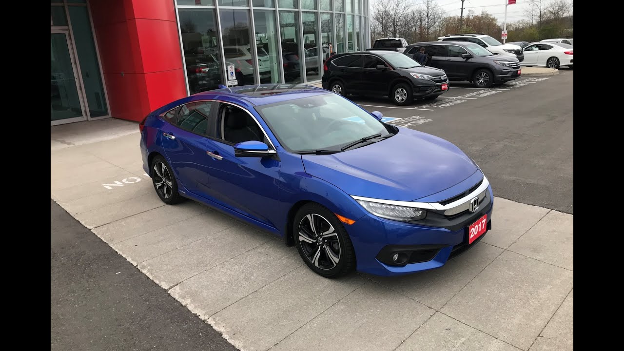 2017 Honda Civic Touring Sedan Blue - Stock 14416A at Meadowvale Honda ...