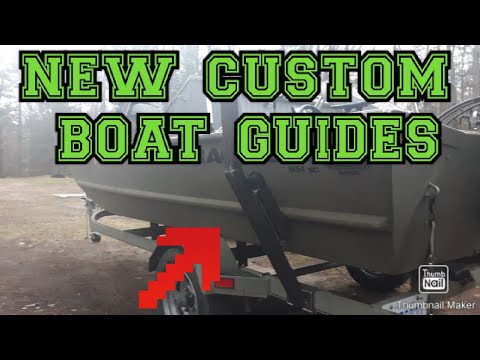 DIY jon boat trailer boat guides - YouTube