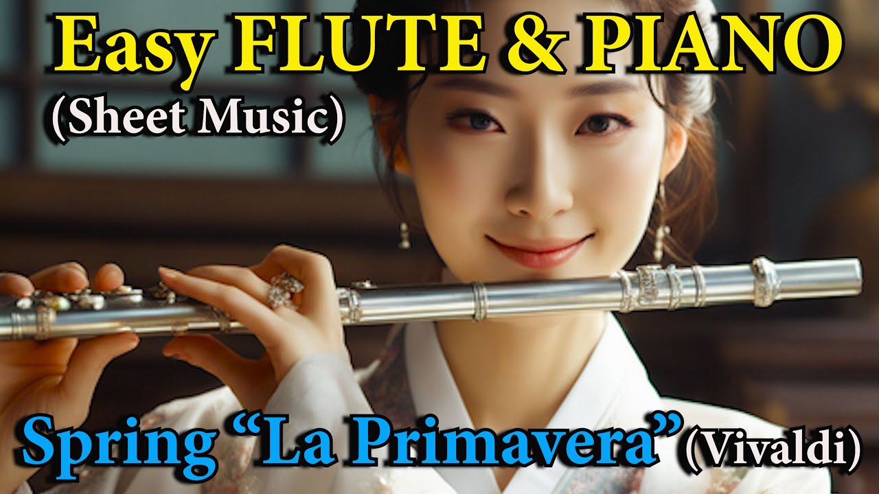"Spring" (Vivaldi) - EASY version for FLUTE & PIANO (Sheet Music) - YouTube