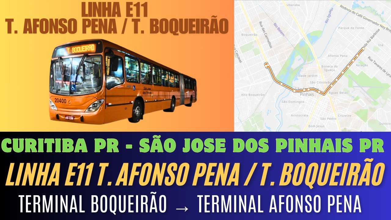 Ônibus Curitiba PR Brasil - Linha E11 - Terminal Boqueirão → Terminal ...