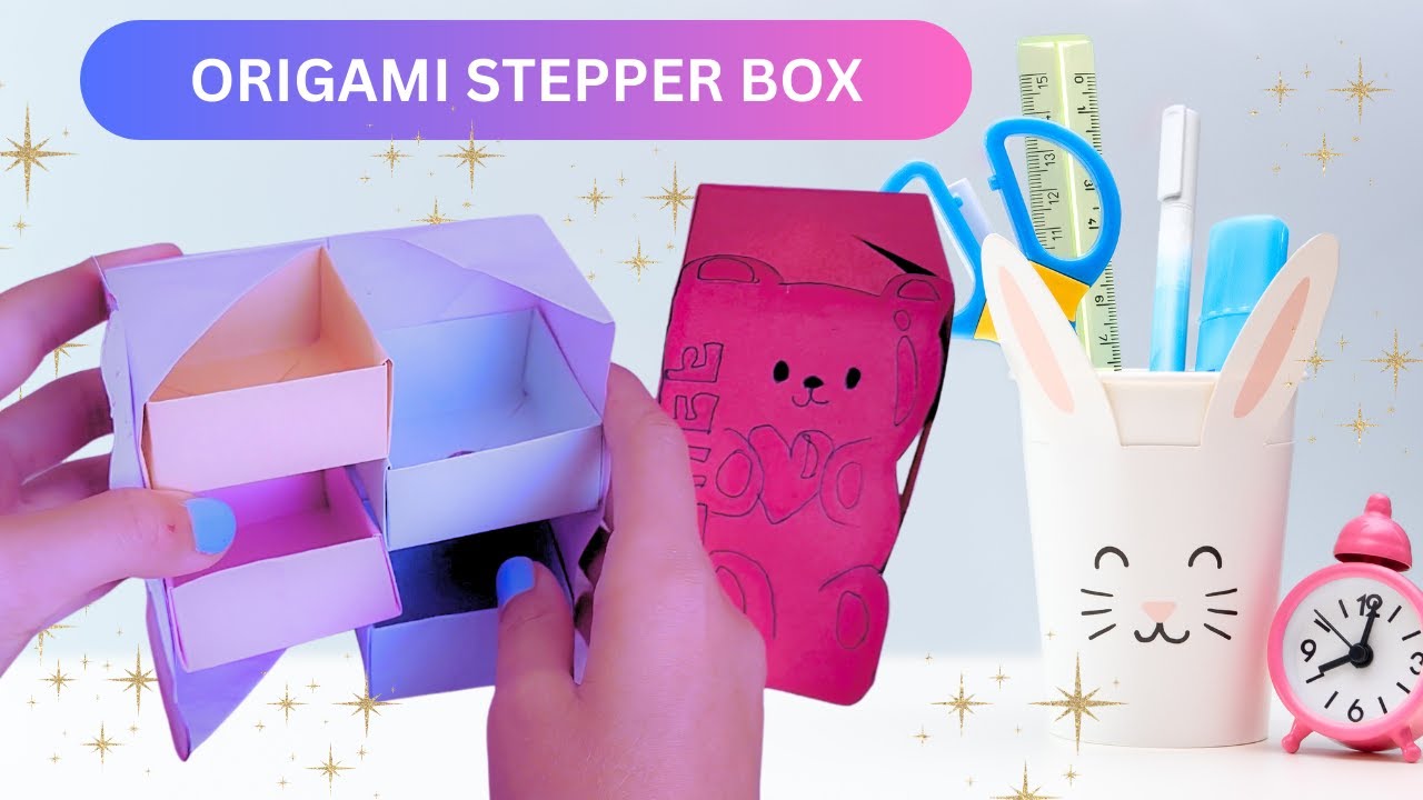 Unveiling the Mysterious DIY Origami Secret Stepper Box . Organizer ...