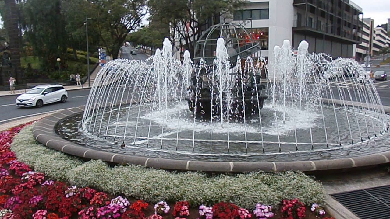 Waterfall roundabout madeira - YouTube