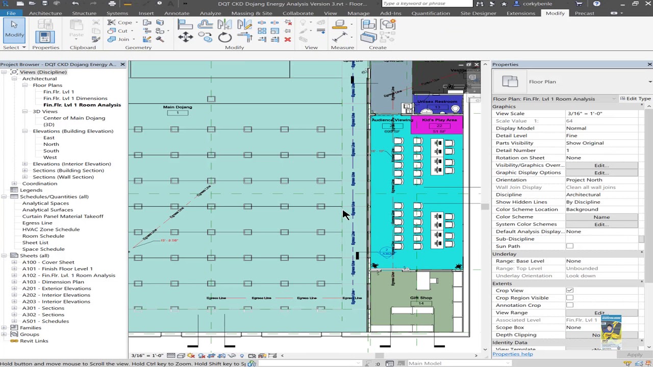Revit Egress Lines - YouTube