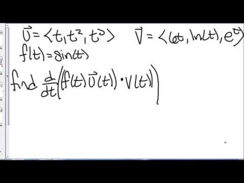 Derivative Rules Examples for Vector Valued Functions - YouTube