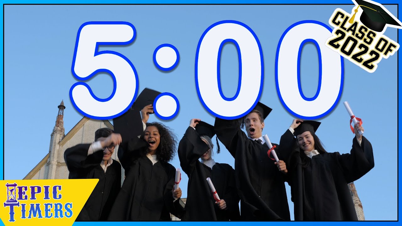5 Minute Graduation Day Countdown Timer with music - YouTube
