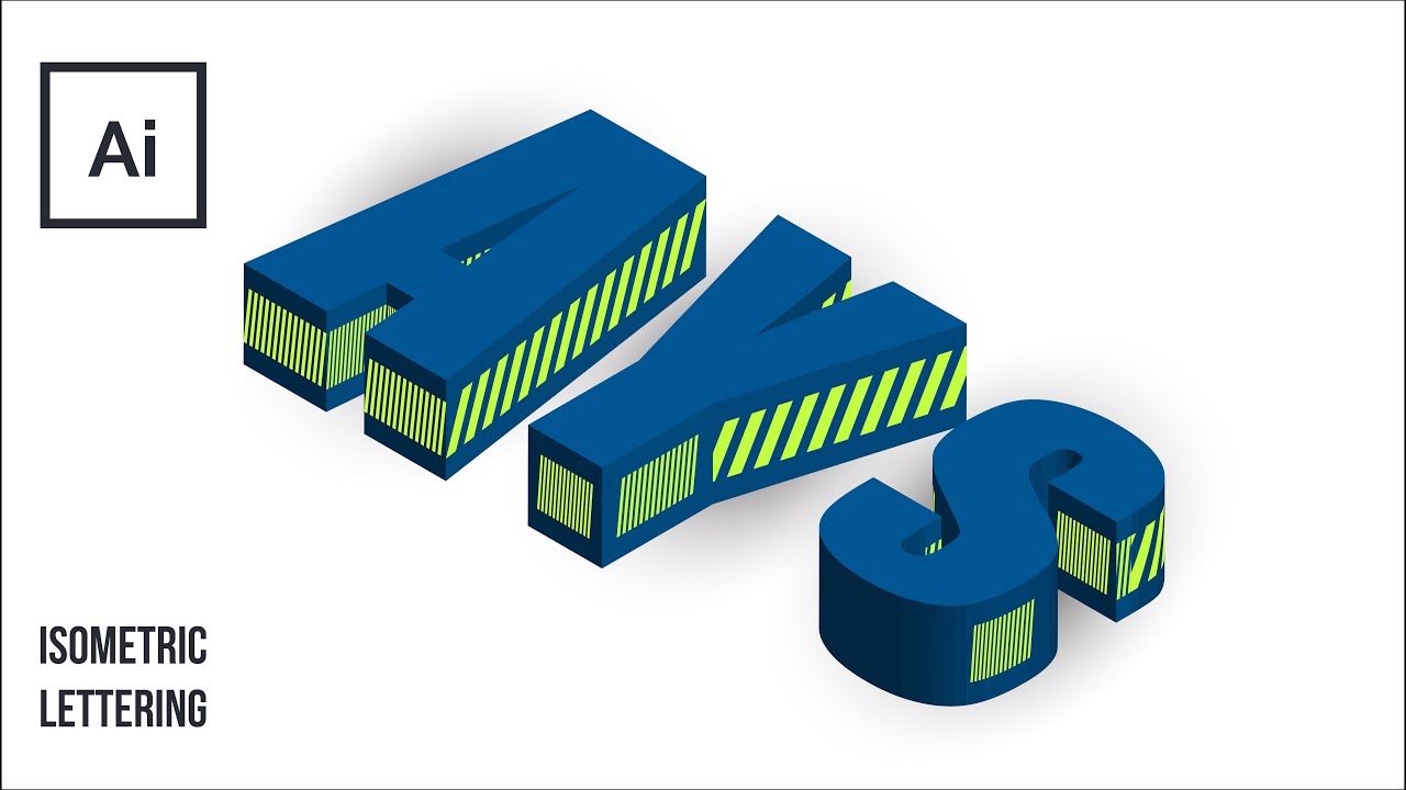 3D Isometric Text Effect | Adobe Illustrator Tutorial - YouTube