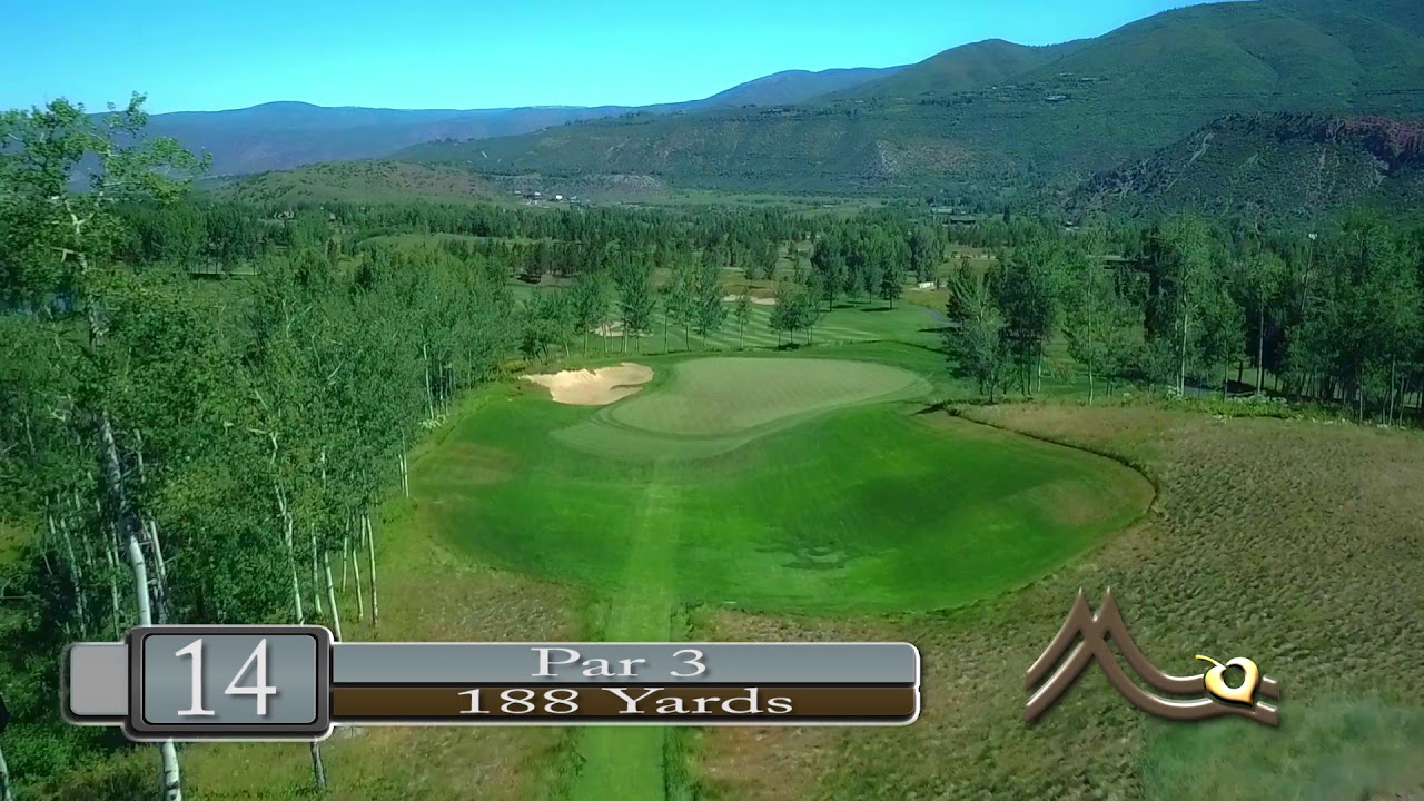 Maroon Creek Club - Hole 14 Flyover - YouTube