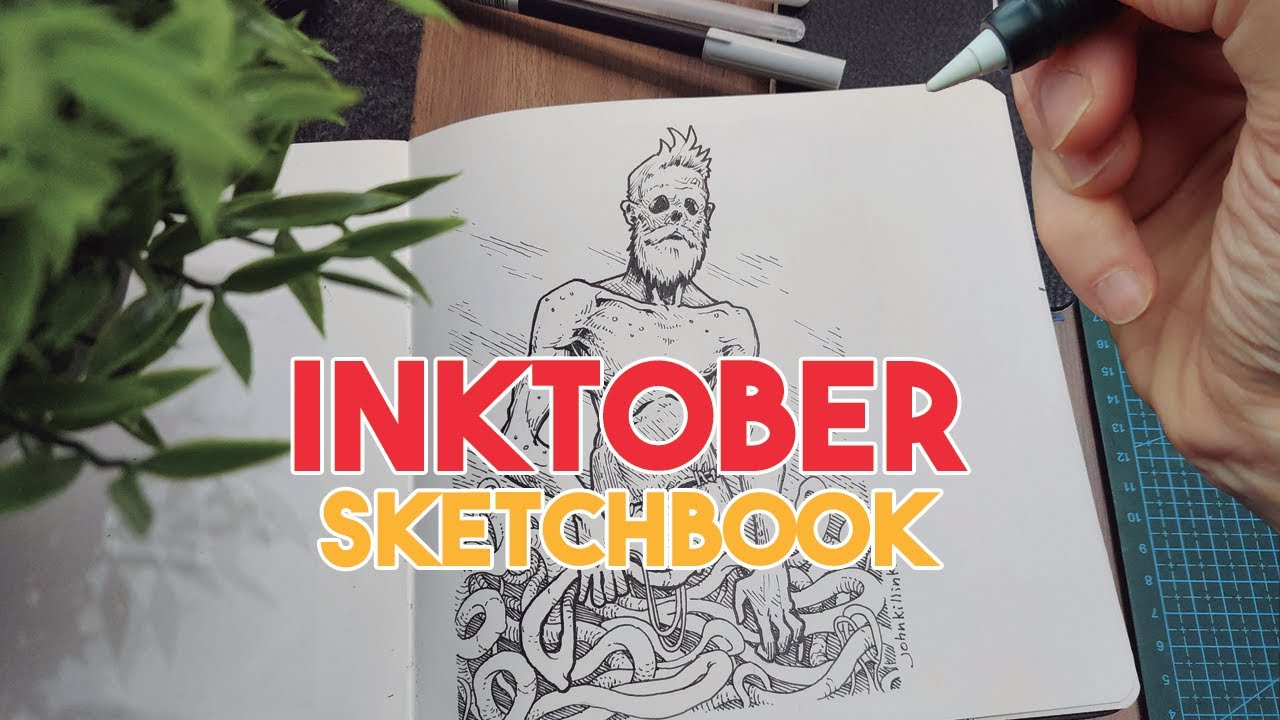 INKTOBER SKETCHBOOK DRAWING - YouTube
