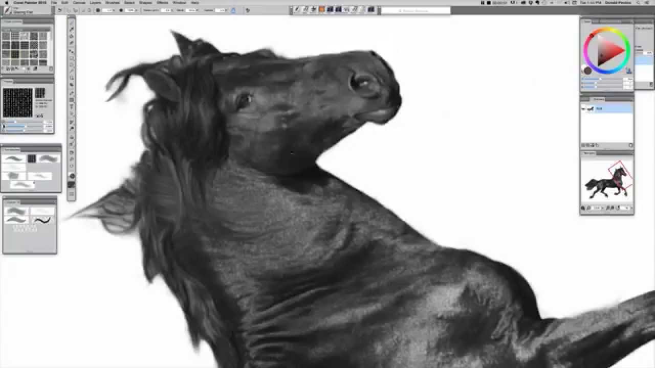 Friesian Horse Painting Video #1 - YouTube