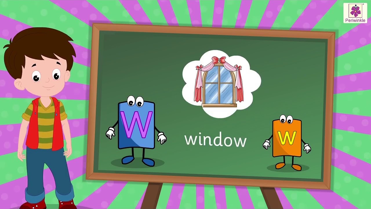 Phonics Letter W with Four Words | ABC Primer | Periwinkle - YouTube
