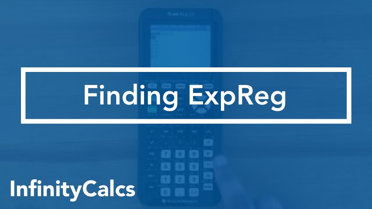 Where to find ExpReg (TI-84 CE Graphing Calculator) - YouTube