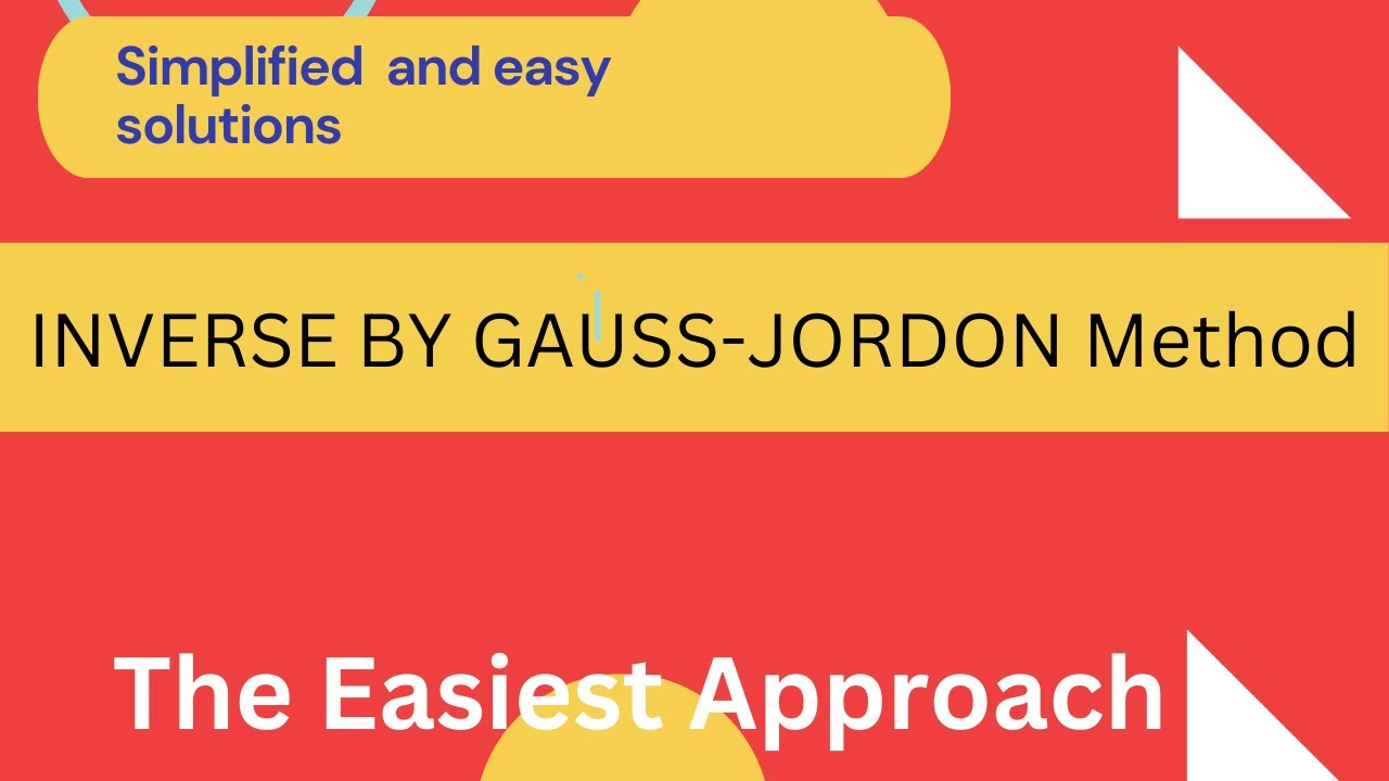 Inverse by Gauss-Jordon Method for 2x2 matrix - YouTube