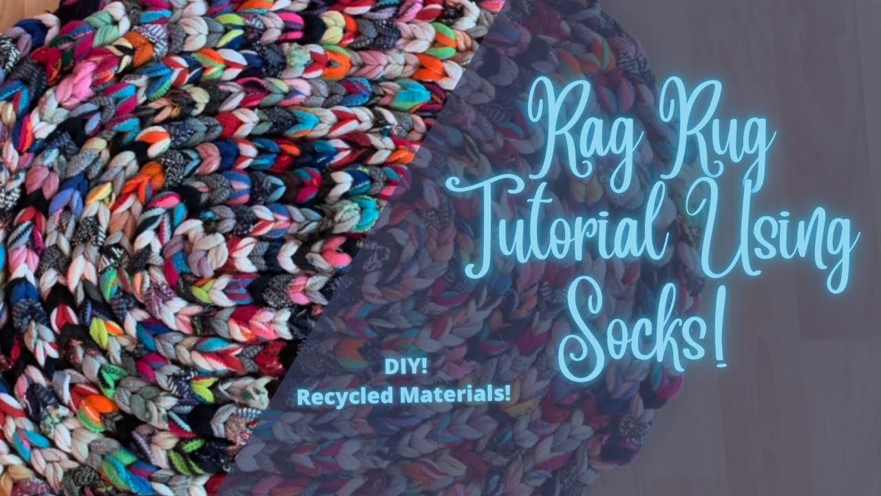 DIY Rag Rug Using Socks! - YouTube