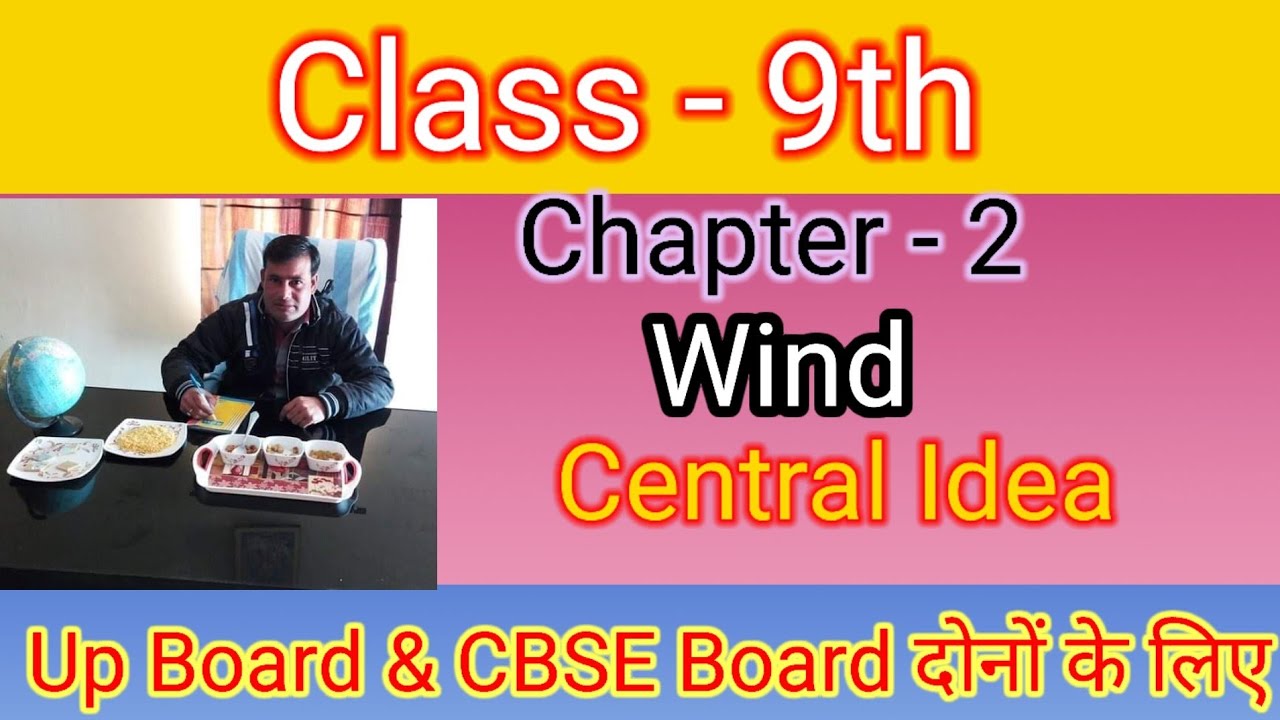 Up Board class -9 Central idea of the poem 'Wind' by Vinod Sir / V. K ...
