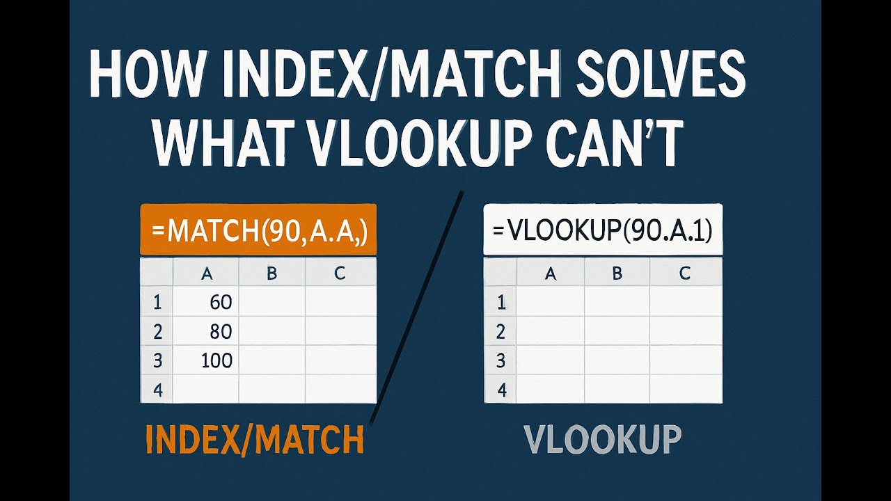 How to Find the Closest Match using Excel INDEX/MATCH Functions - YouTube