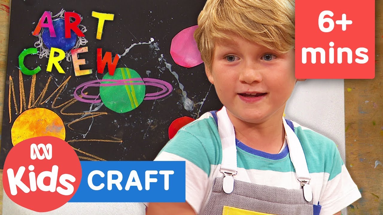 Space Art For Kids +6 minutes | Play School Art Crew | ABC Kids - YouTube