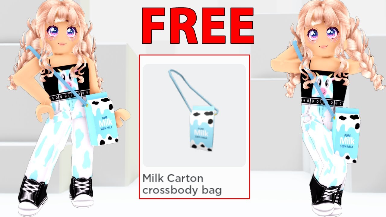Get This NEW FREE Milk Carton Crossbody Bag NOW Roblox Free Items - YouTube