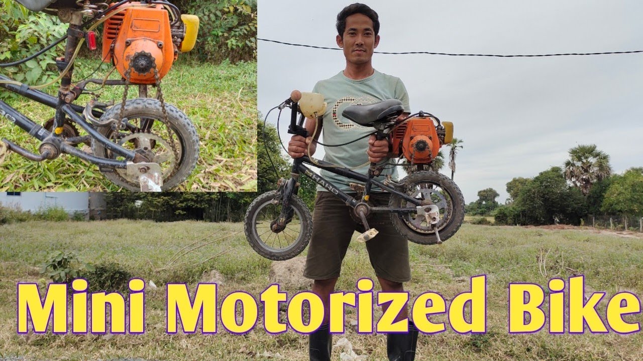 Homemade Mini Motorized Bike - YouTube