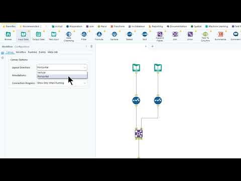 Horizontal or vertical layout | Designing and organizing your workspace | Alteryx Tips and ...