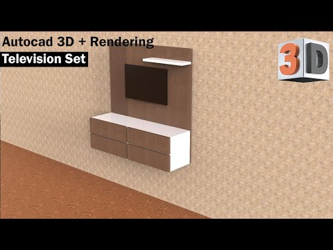 AutoCad 3D Tutorial - Television Set (TV) + Rendering - YouTube