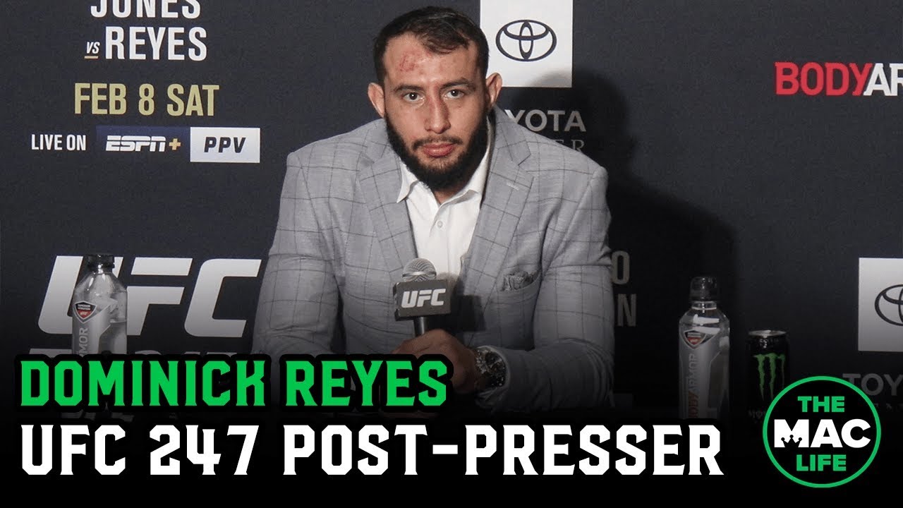 Dominick Reyes reacts to Jon Jones defeat | UFC 247 Post Fight Press ...