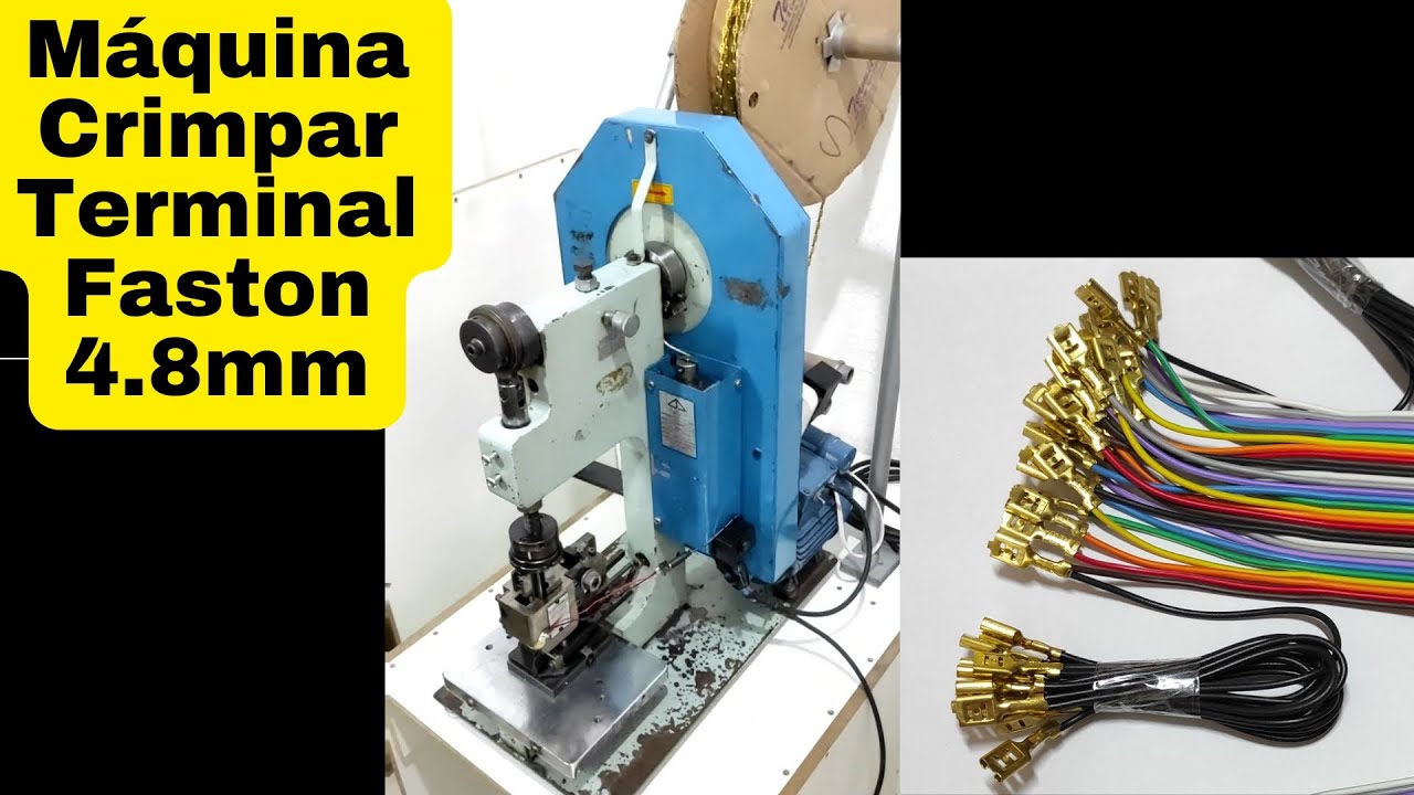 Maquina Crimpar terminal Faston 4.8mm - YouTube