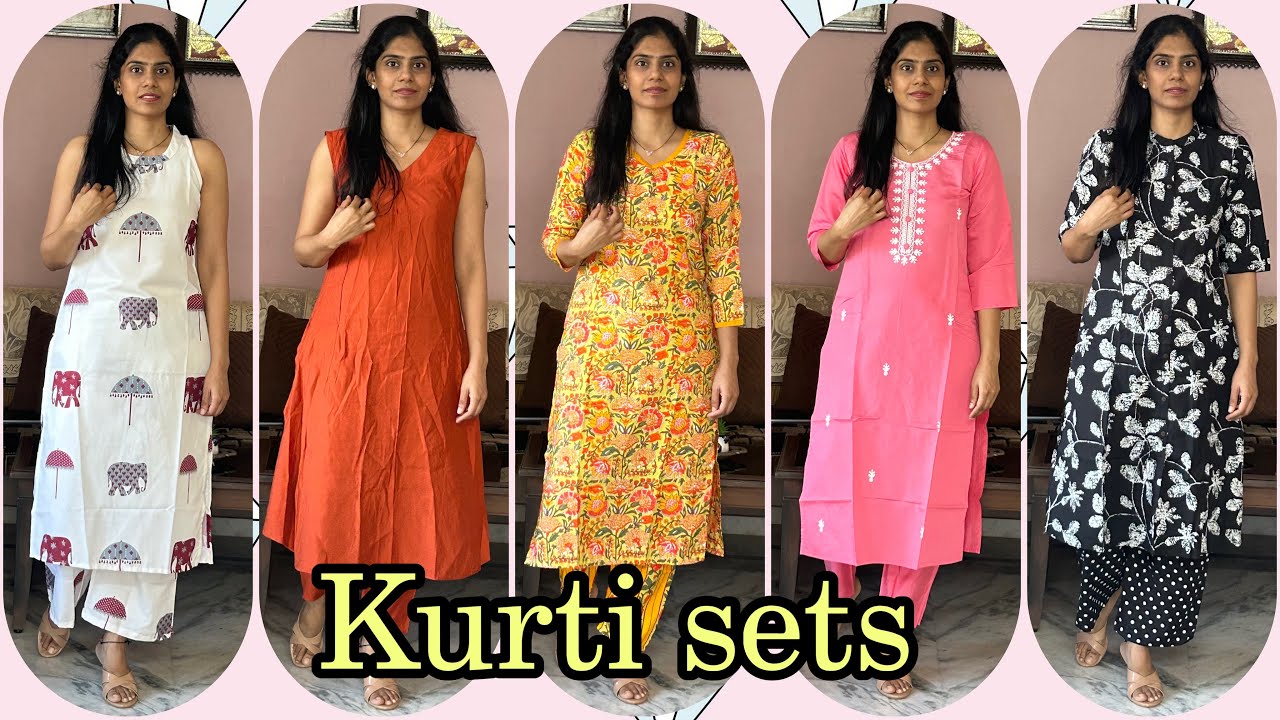 Simple stylish and comfortable budget friendly kurti sets for women ...