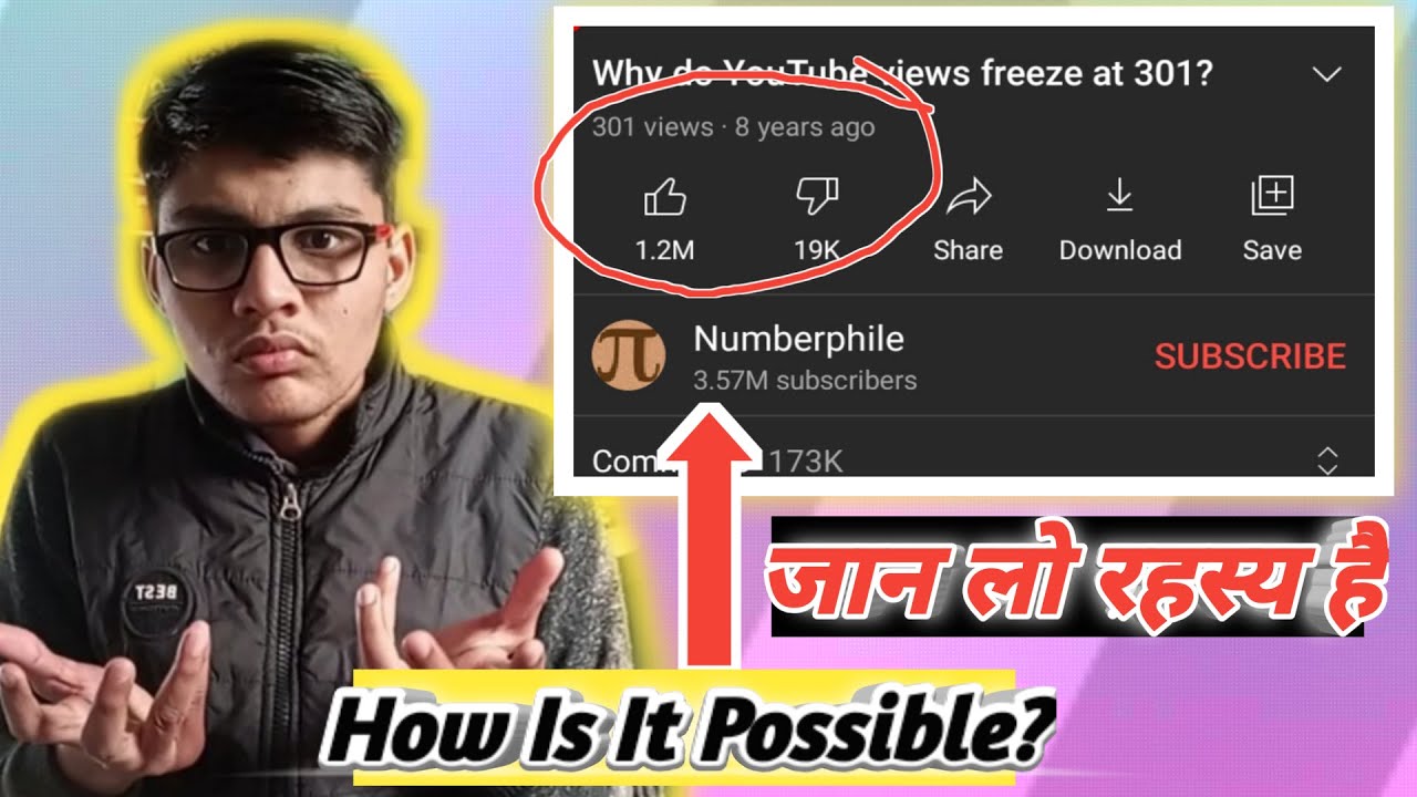 Why do Youtube Views Freeze At 301? 🧐👍/YouTube 301 Views& 1.2 M Like ...