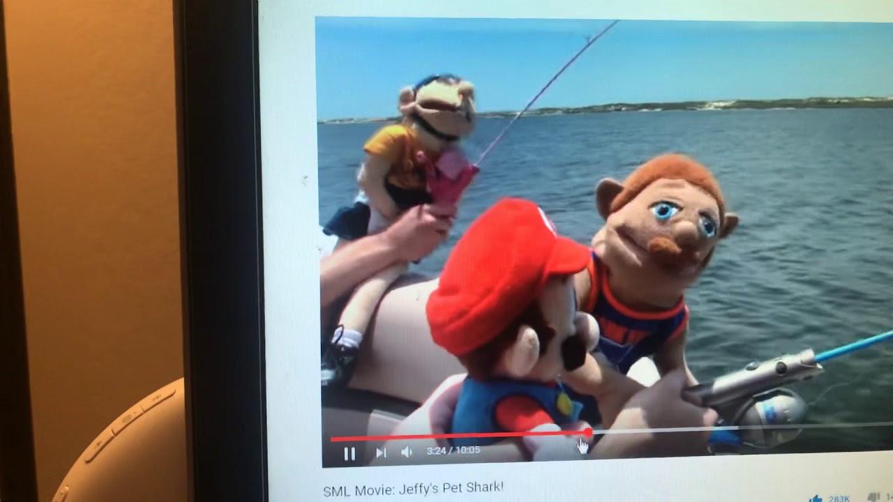 Jeffy meets shark puppet but the music was little devil darling from ...