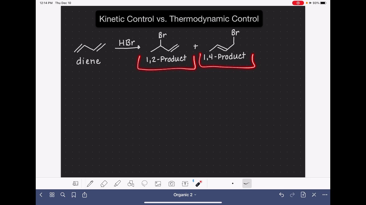 33: Kinetic control vs. thermodynamic control - YouTube