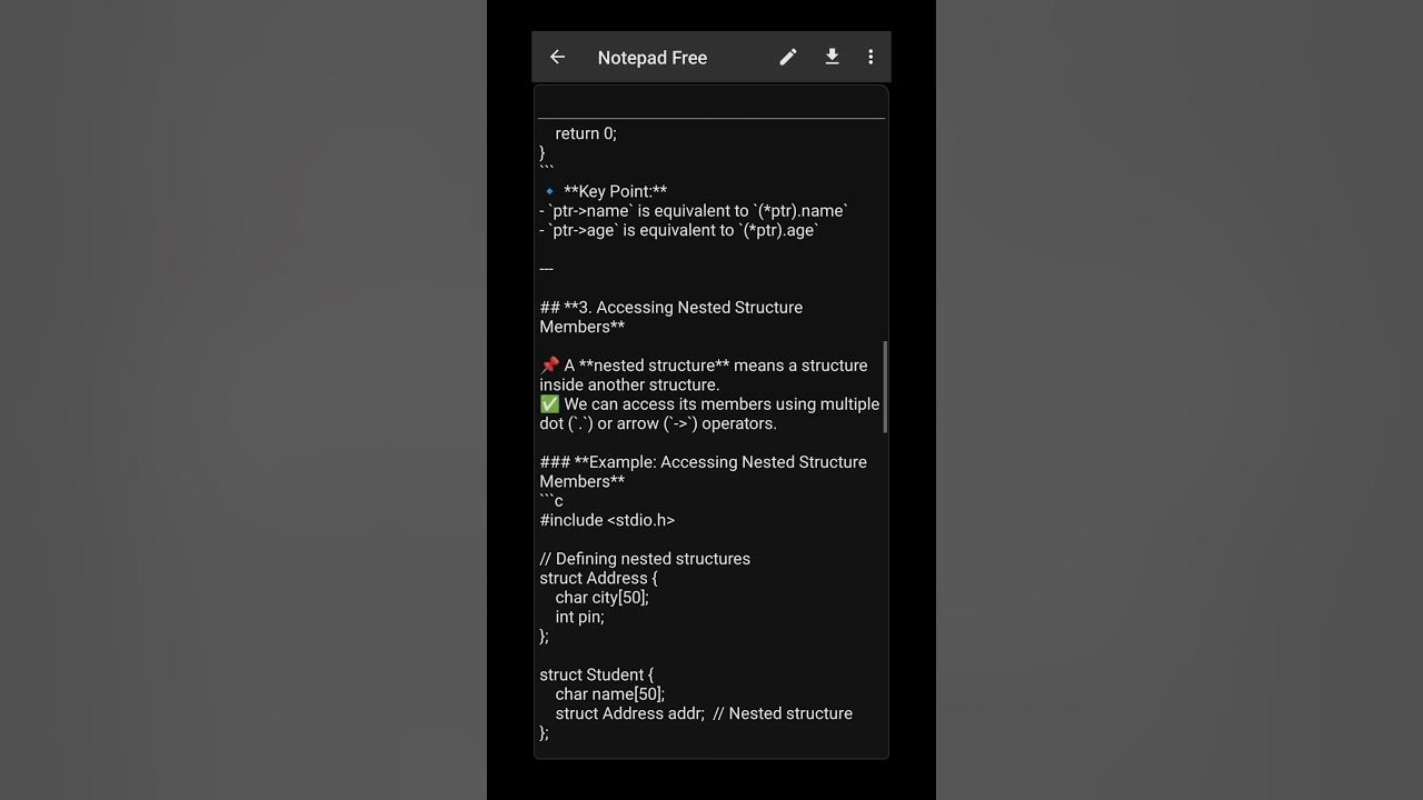 🔹 Accessing Structure Members in C – Dot (.) & Arrow operator Explained - YouTube