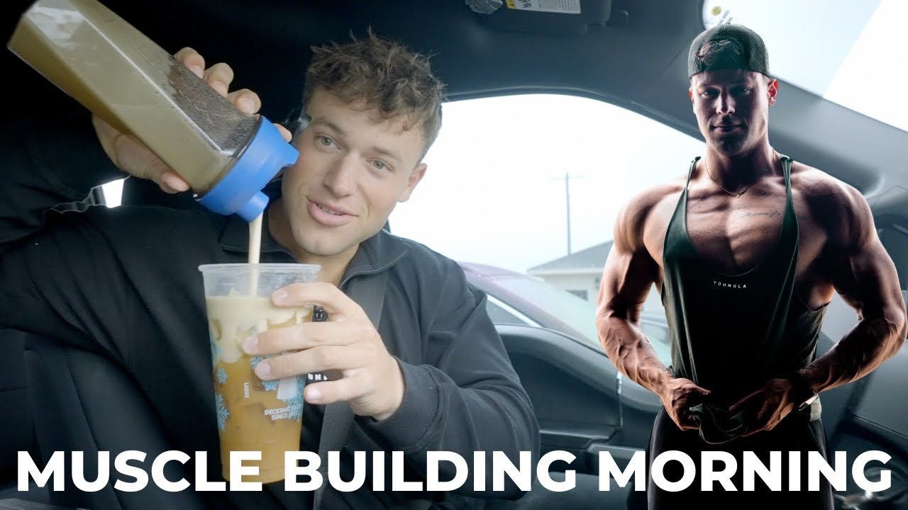 MORNING ROUTINE ON A BULK | BUILDING MUSCLE + STRENGTH - YouTube