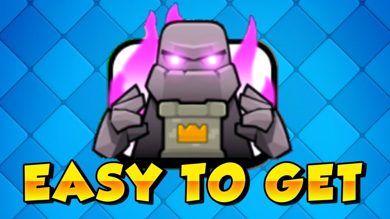 LIMITED!! Easy to get Brand new Golem Rock Emote In Clash Royale (Path ...