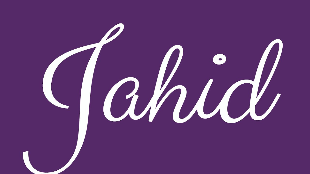 Learn how to Write the Name Jahid Signature Style in Cursive Writing ...