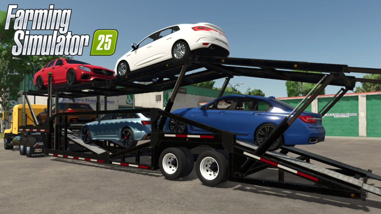 FS25 - TRANSPORTING NEW CARS with XPS8400 Car Carrier - NEW TOW TRUCK ...