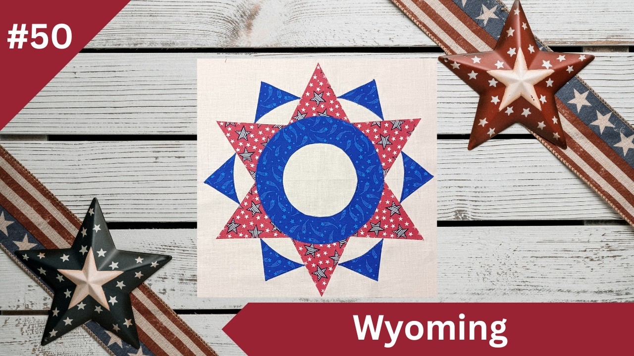 Wyoming Quilt Block Tutorial ️ Circle & Triangle Templates + Appliqué ...