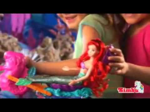 Little Mermaid SIMBA Changing Colors Ariel Doll & Bubble Carriage ...