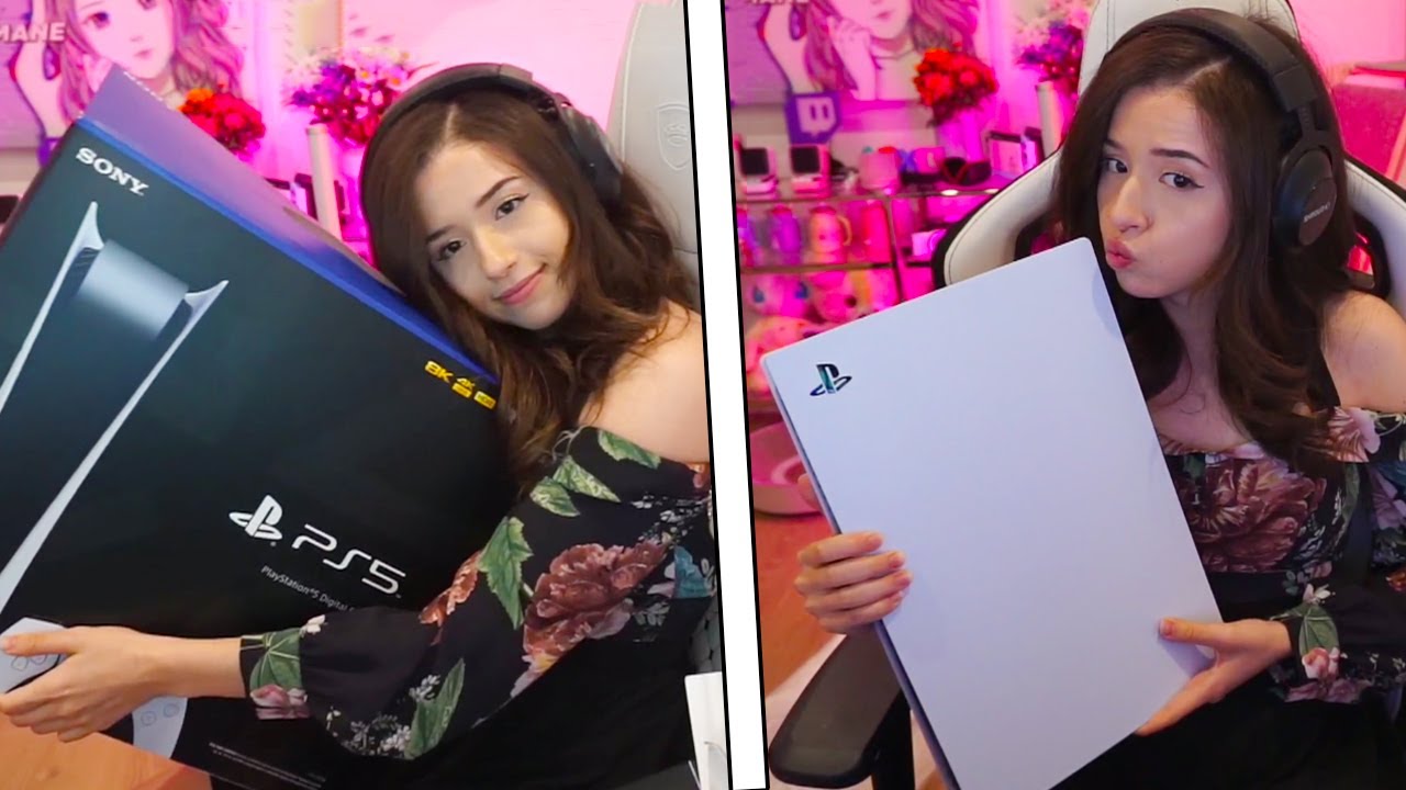 Pokimane *UNBOXES* The PS5 Live On Stream!! (Sony PlayStation 5) - YouTube