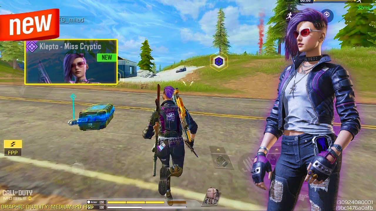 *NEW* BP Skin KLEPTO - MISS CRYPTIC Has NICE HAIRCUT 😀 | COD MOBILE BR ...