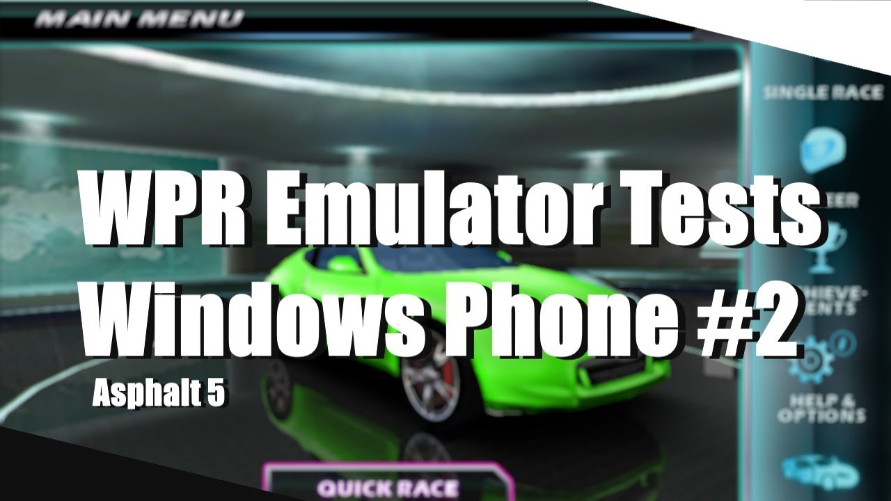 Asphalt 5 WPR Windows Phone Emulator Test on Windows 10 - YouTube