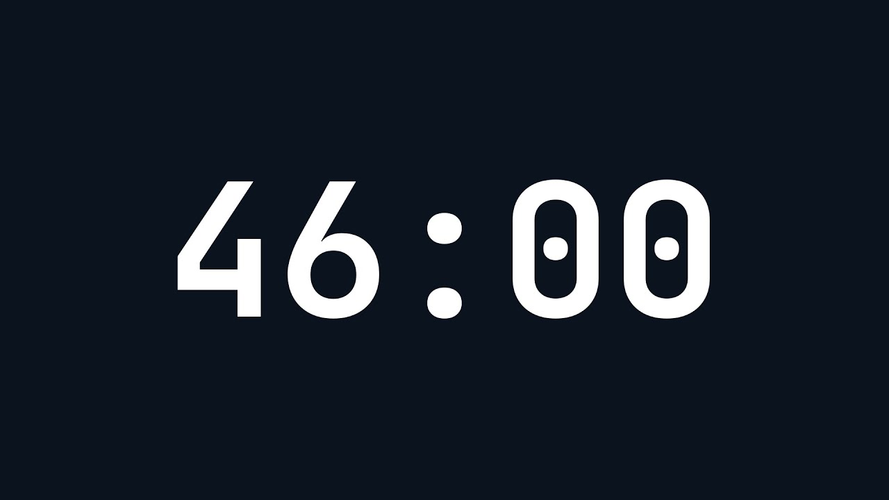 46 Minutes Countdown Timer | Gentle Alarm & Visual Effect | Timer for ...