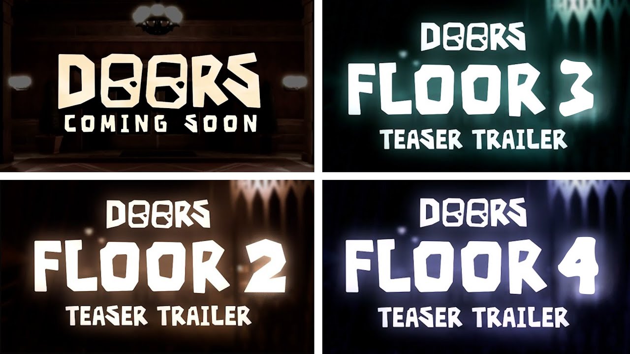 DOORS: FLOOR 1 2 3 4 Game TEASER TRAILER Comparison - YouTube