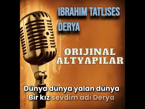 İbrahim Tatlıses - Derya ((KARAOKE))⭐⭐⭐⭐⭐