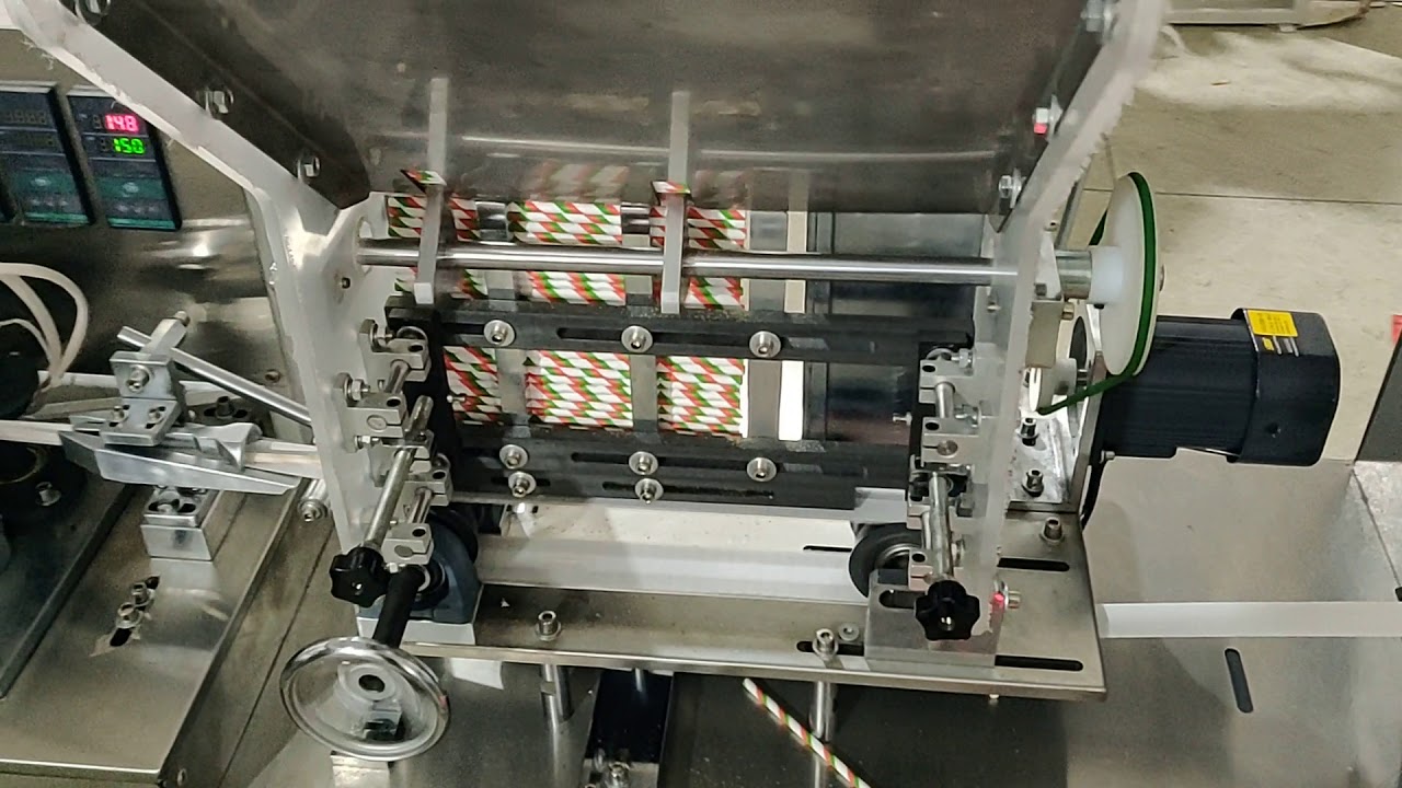 Single paper straw packaging machine - YouTube