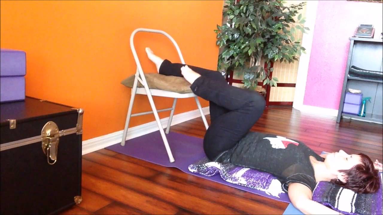 Legs Up the Wall (or Chair) Pose - YouTube