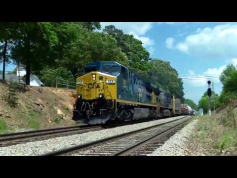 CSX Train Q615 With CSX Leader 534 At Waxhaw NC On The CSX Monroe Subdivision. - YouTube