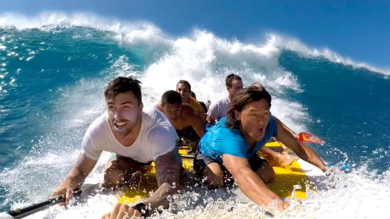 BIG WAVE Supsquatch surfing at Makaha! POV - YouTube