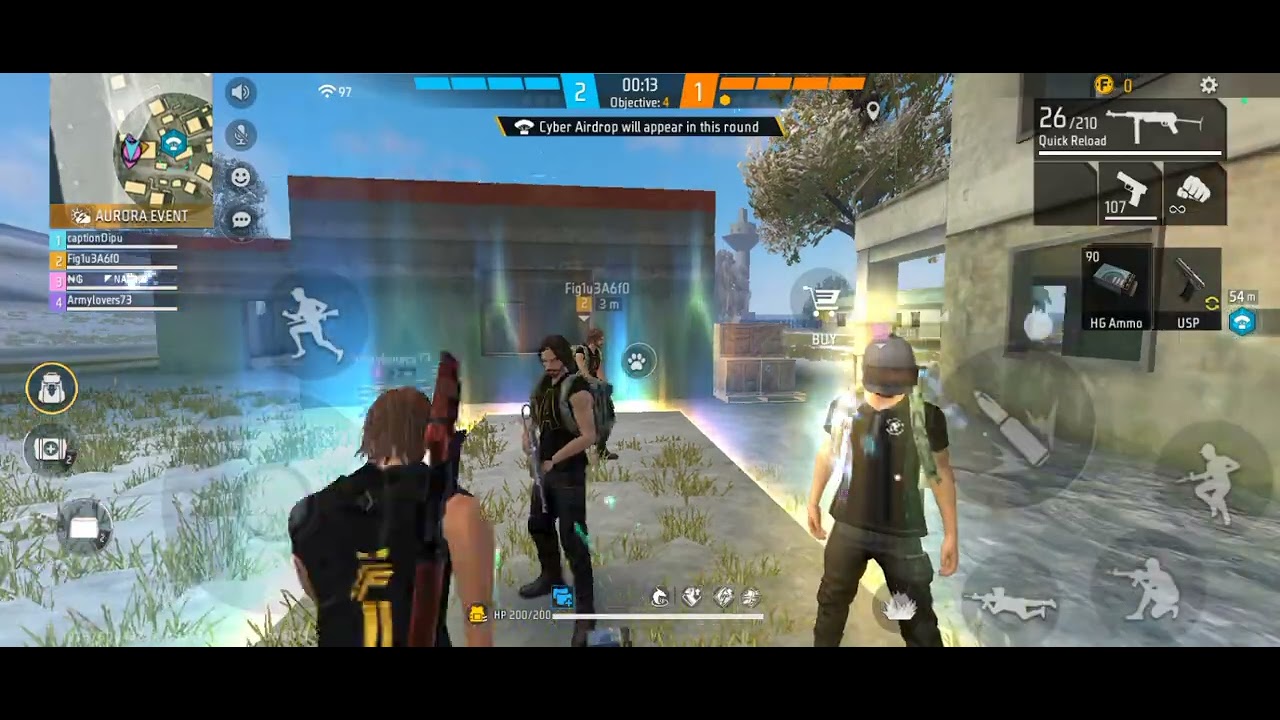 MY FIRST FREE FIRE MAX MATCH(divine_light_deepak)my team Aryan nd 2 ...