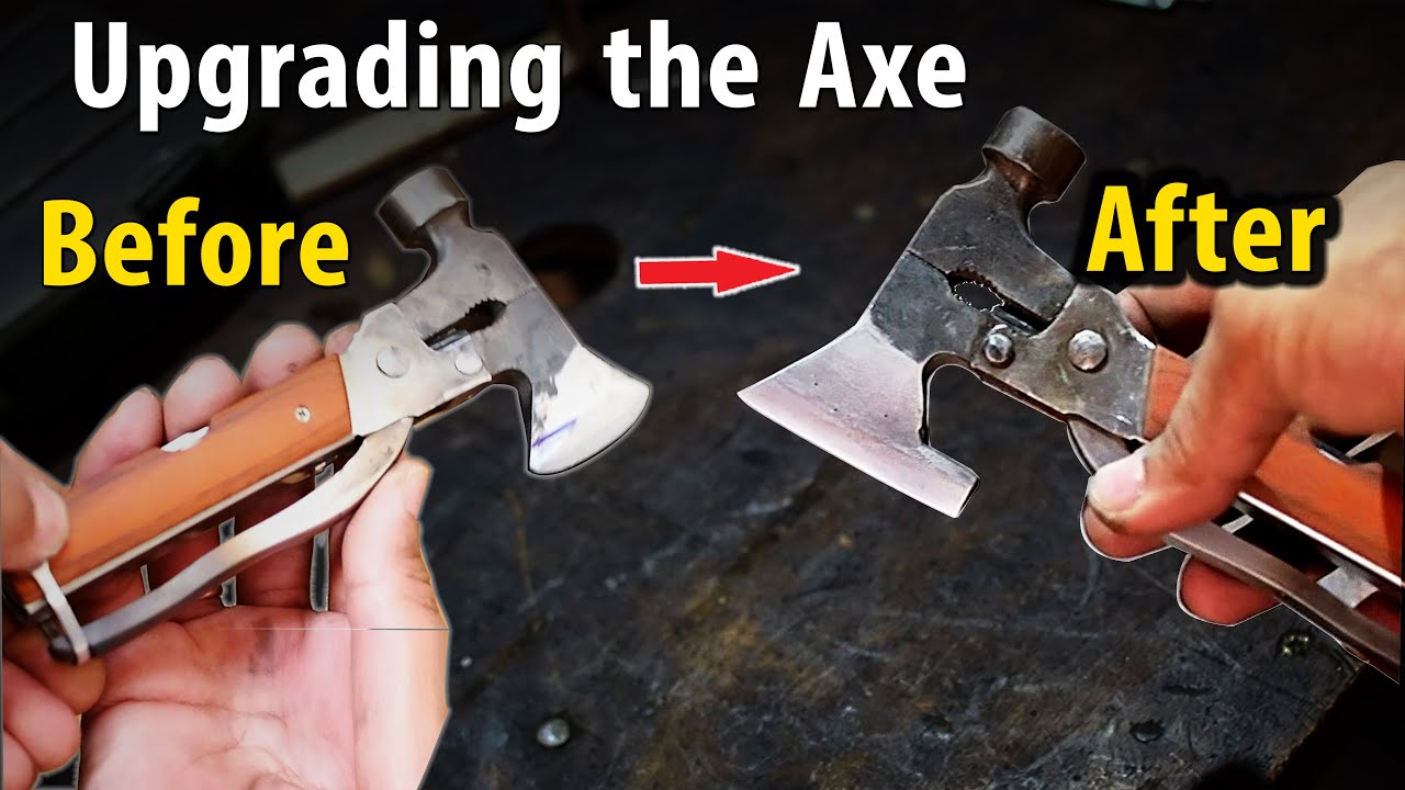 Upgrade My Multitool Axe from Mild Steel to High Carbon Steel | DIY ...